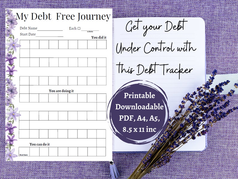 Debt Payoff, Debt Tracker, Finance Planner, Debt Free, Printable ...