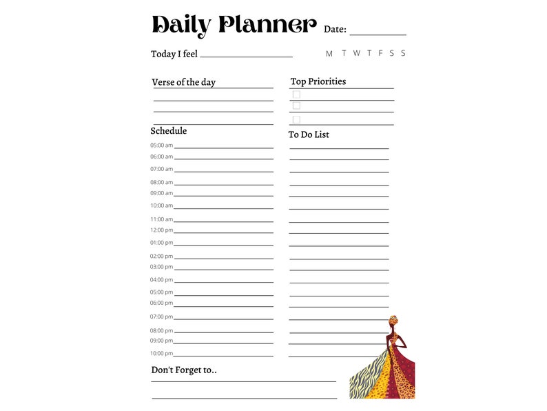 Minimalist Editable Weekly Planner and Editable Daily Planner ...