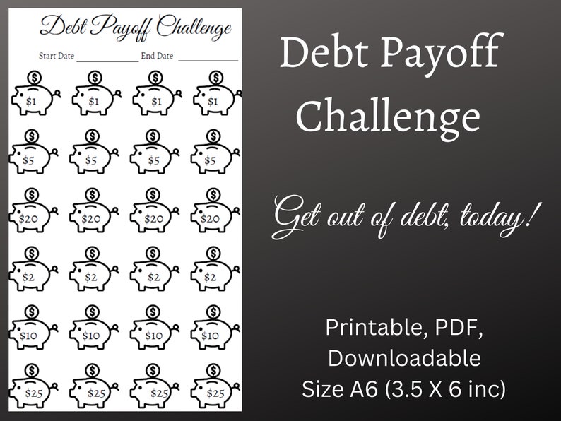Mini Saving Challenges, Low Income Savings, Debt Savings Challenge ...