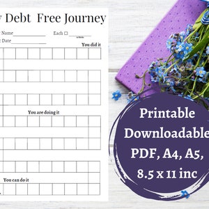 Debt Payoff, Debt Tracker, Finance Planner, Debt Free, Printable ...