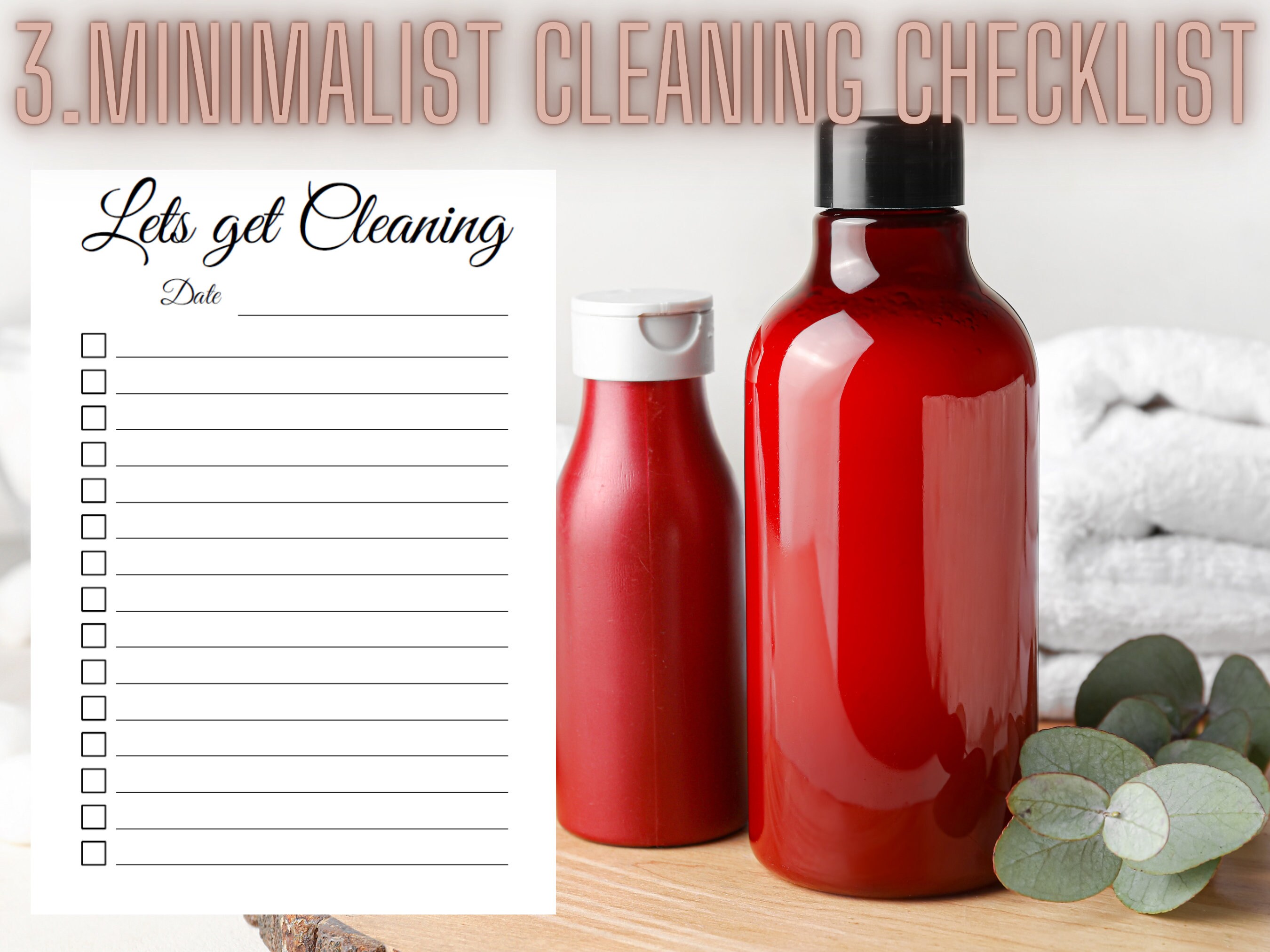 Minimalist Cleaning Checklist Schedule Daily Weekly Cleaning - Etsy