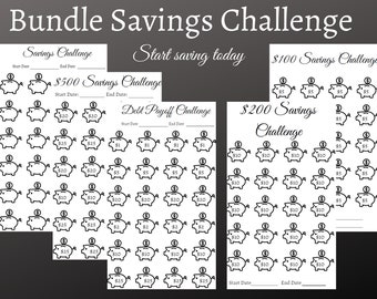 Low Income Savings Challenges Budgeting PDF Printable - Etsy