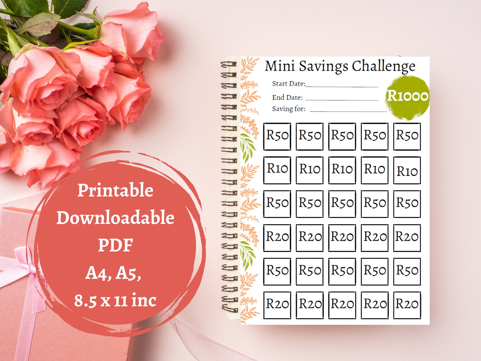 Rands, Low Income Savings Challenge, Orange Mini Savings Challenge, PDF ...