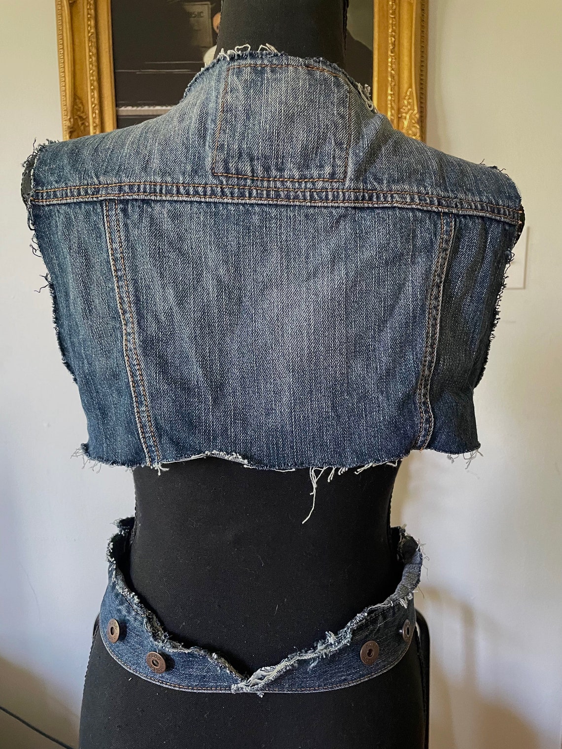 Upcycled Denim Vest/top - Etsy