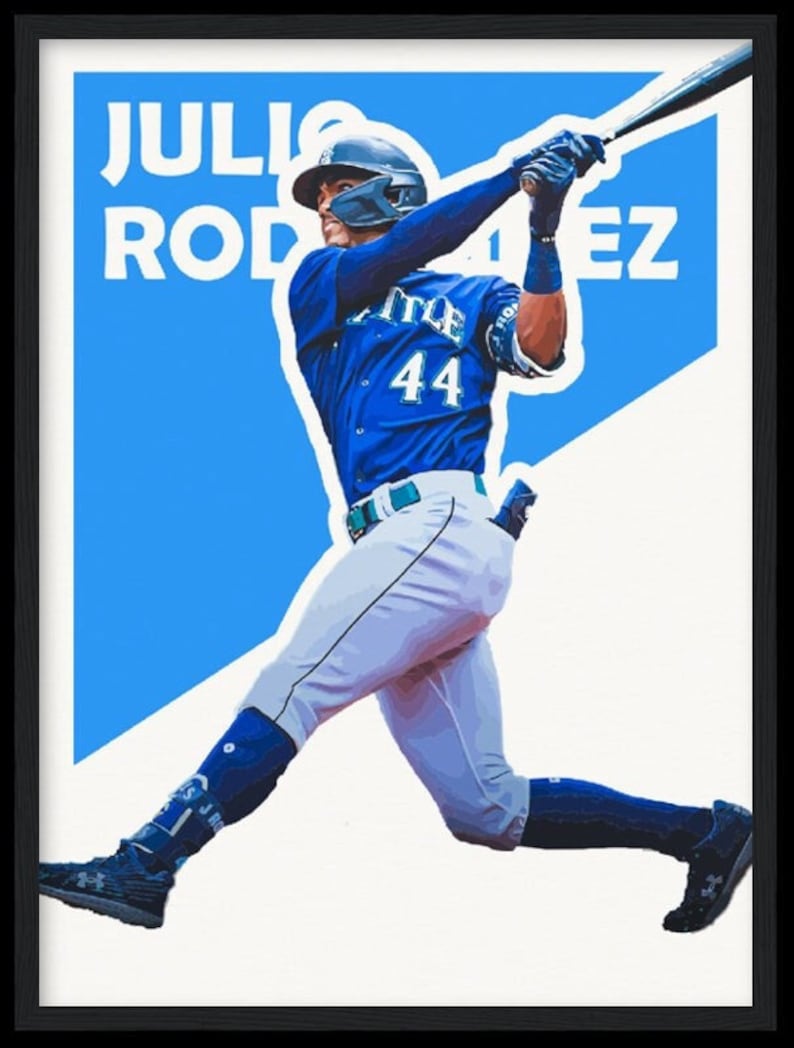 Julio Rodriguez Poster, Wall Art, Digital Design, Seattle Mariners ...