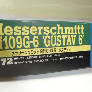 Vintage 1993 Hasegawa Messeschmitt BF109G-6 'gustav 6' #51317 Sealed Kit Parts - Etsy