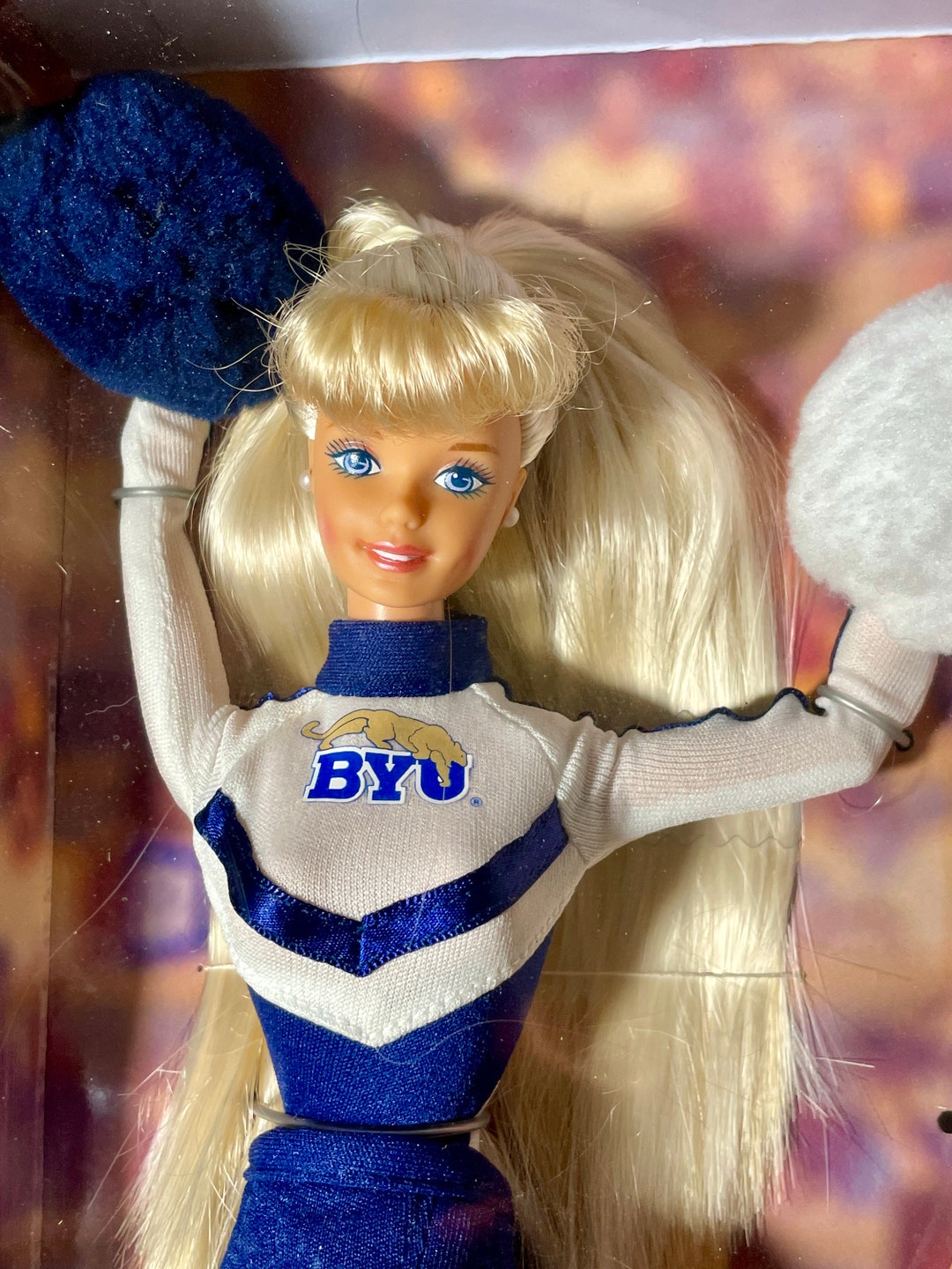 Vintage 1996 Brigham Young University BYU Cheerleader Barbie Doll by ...