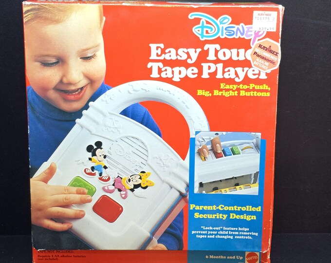 Vtg 1991 Disney Easy Touch Cassette Tape Player New in Box by Mattel ...