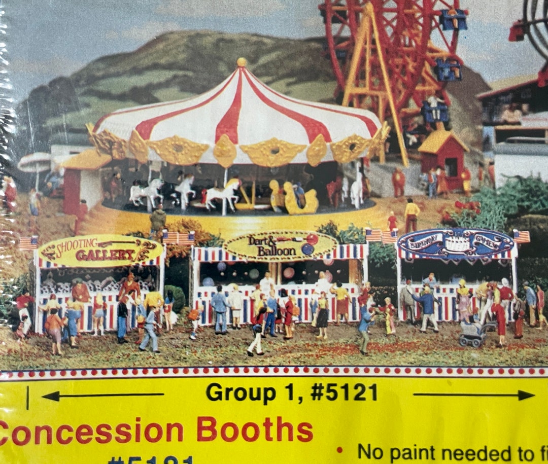 IHC Carnival HO Scale Concession Booths #5121 Shooting Gallery Dart ...