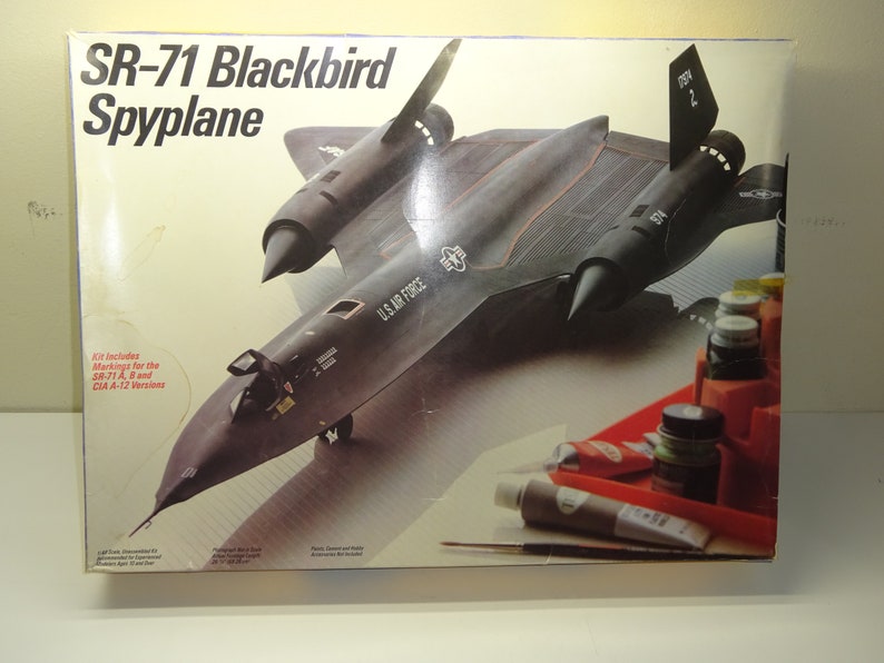 SR-71 Blackbird Spyplane 1/48 Model Kit 584 Testors 1984 Unbuilt ...