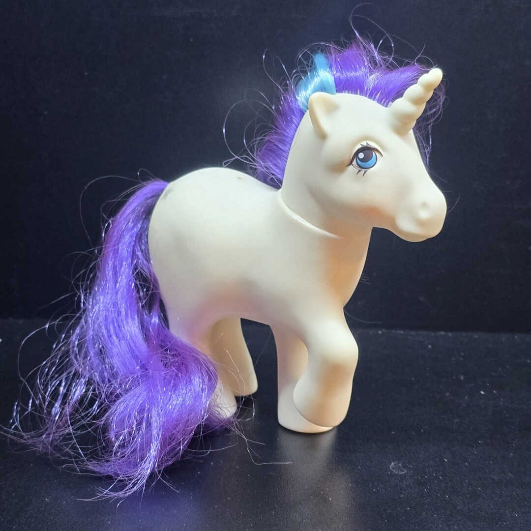 Vtg 1983 G1 Gen 1 MLP My Little Pony GLORY Pony Purple and Blue Mane ...