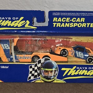 1990 Matchbox Days of Thunder Race Car Transporter Russ Wheeler 18 ...