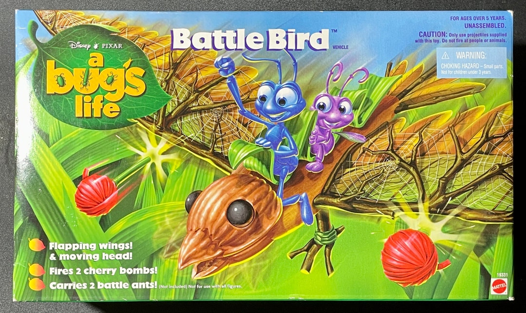 Vintage 1998 Mattel Bug's Life Battle Bird Action Figure Vehicle Sealed ...