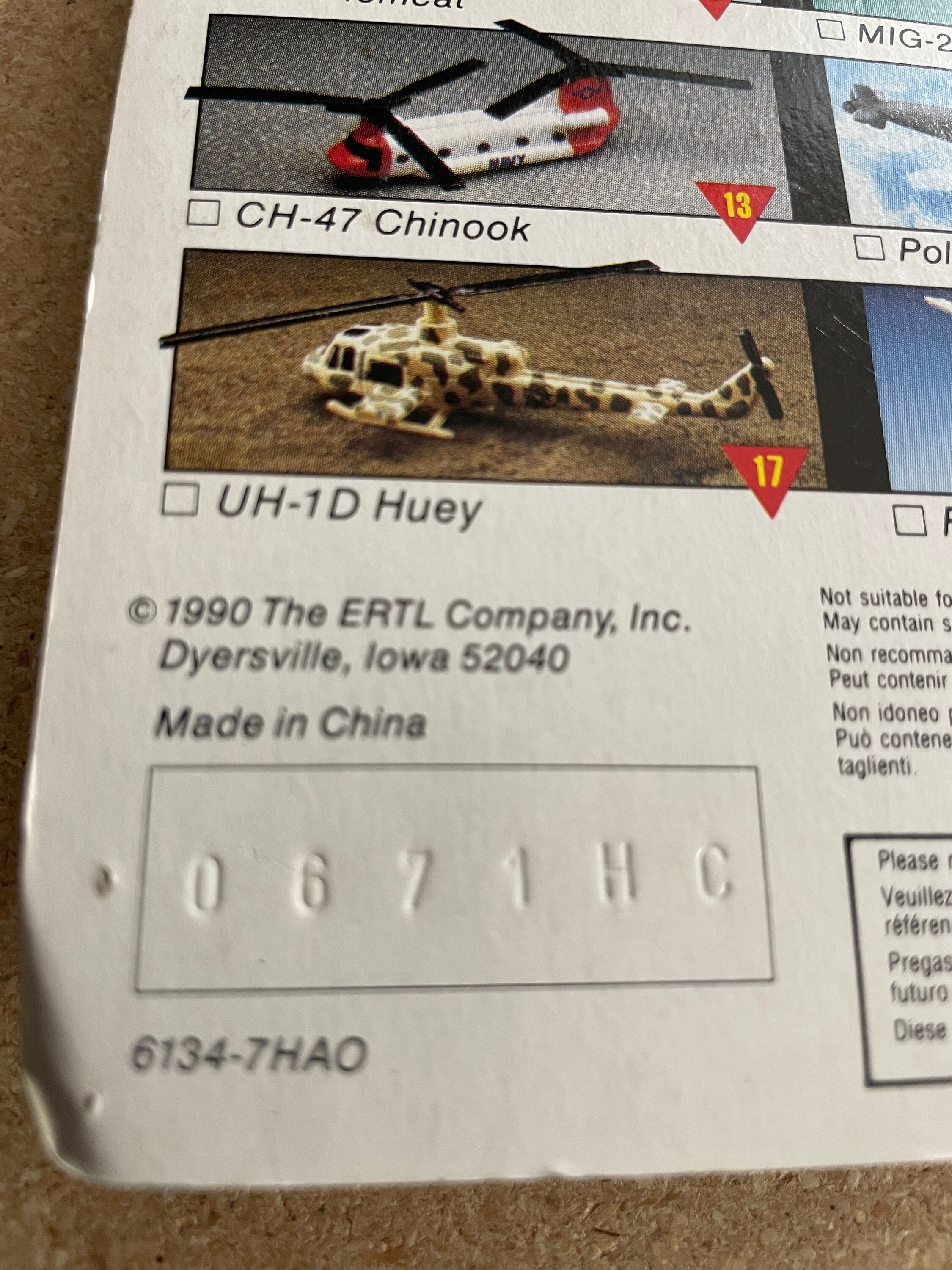 Vintage 1990 ERTL Mini Models Series 1 Snap Assembly F-14 Tomcat & Mig ...