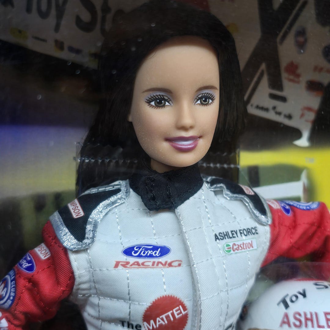 2004 Mattel Toy Store Drag Racer Ashley Force Barbie #H4572 NRFB - Etsy