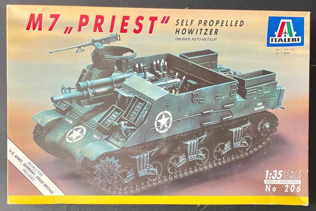 Italeri M7 Priest Self Propelled Howitzer No. 206 1:35 Model Kit open Box - Etsy