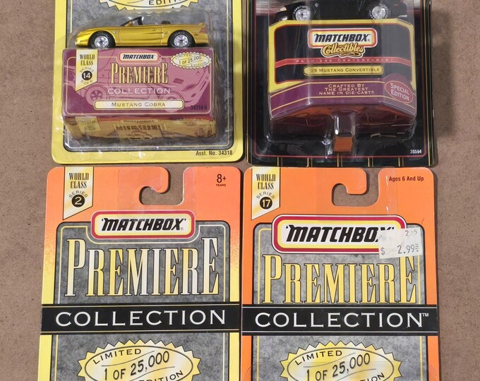 Vintage 1990s Matchbox Premiere Collection Set of 4 Ford Mustangs ...