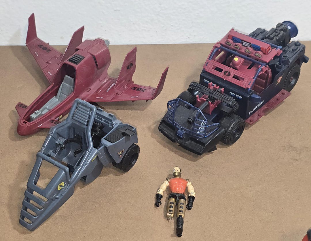 Vtg 1980s G.I. Joe Dreadnok Thunder Machine/firebat/overlord Cobra ...