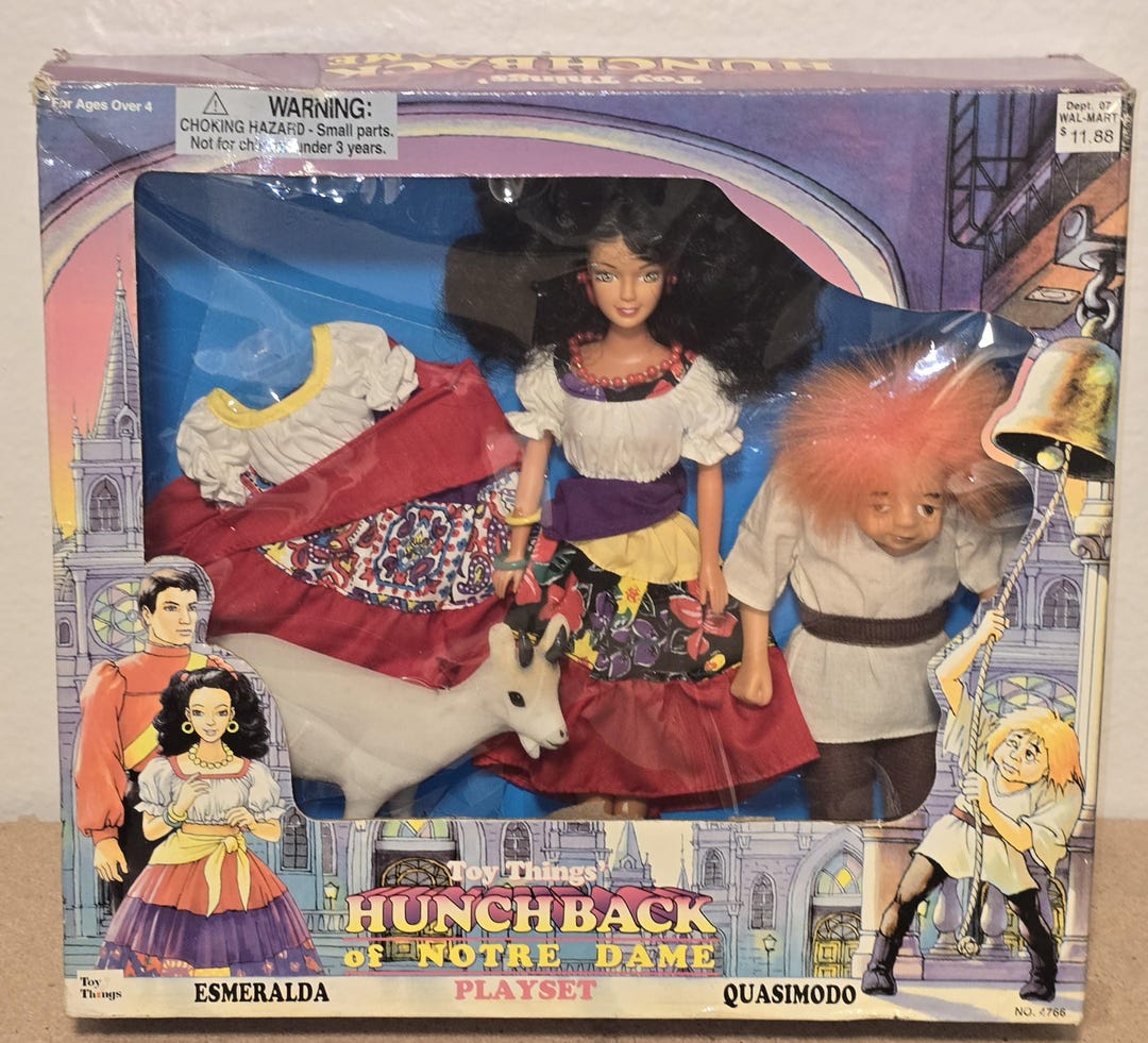 Toy Things Hunchback of Notre Dame Esmeralda & Quasimodo Play Set Dolls ...