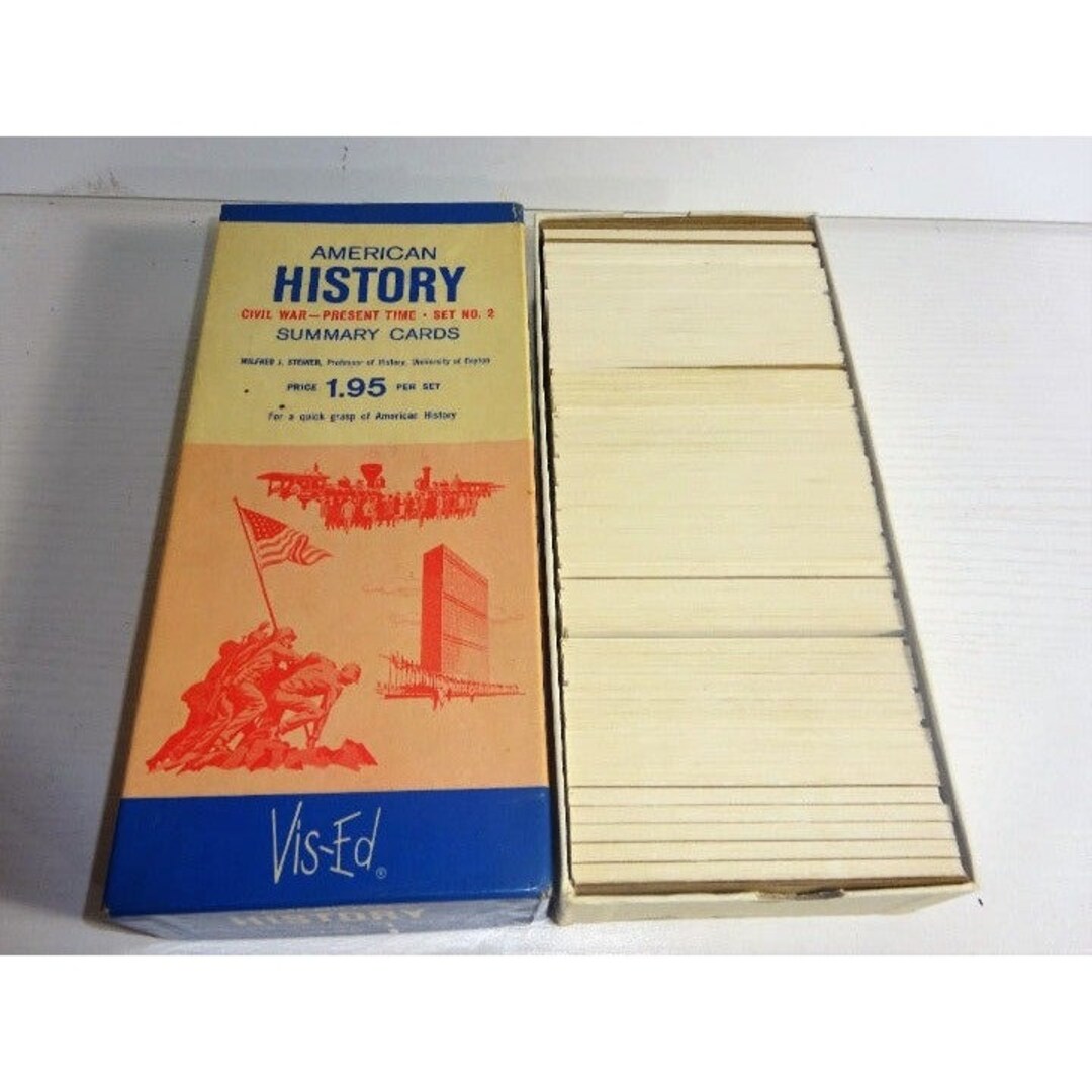 Vintage VIS-ED American History Summary Cards Set No.2 Civil - Etsy