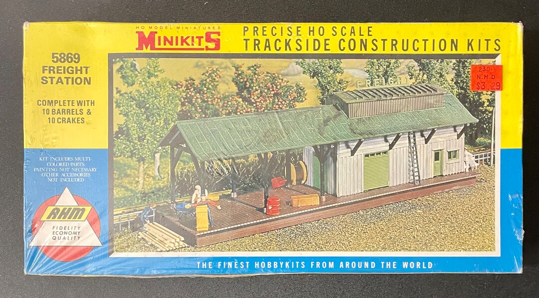 HO Scale AHM Minikits Freight Station Railroad Building Construction ...
