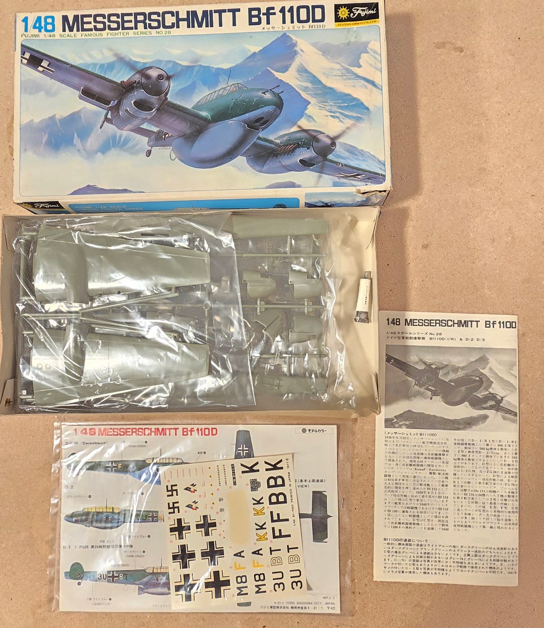 Fujimi Messerschmitt Bf110d 1/48 Scale Kit# 5A28 Japan (open Box,sealed ...