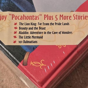 Vintage 1990s Disney's Pocahontas Read-along Carrying Case W/ 6 Books ...