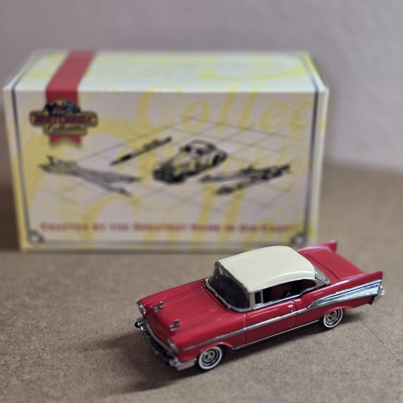 1957 Chevy Bel Air Dinky Matchbox Collectibles 1:43 Beautiful Cond Red ...