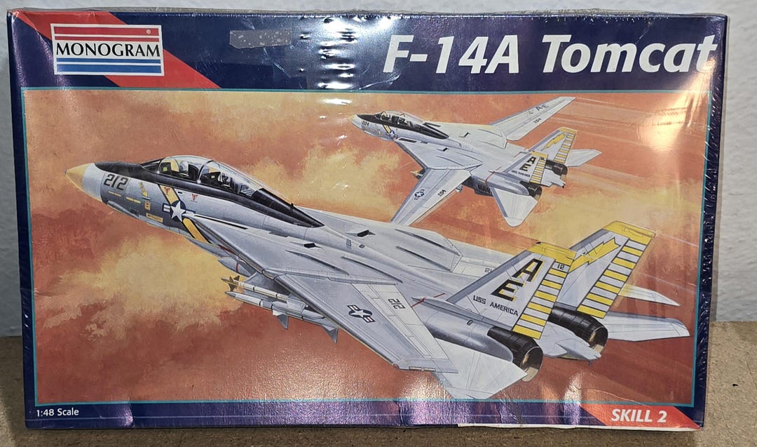 Vtg 1995 Monogram F-14A Tomcat 1/48 Scale Model Kit #5803 Sealed - Etsy
