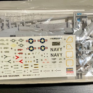 Hasegawa Sikorsky SH-60B Seahawk Helicopter 1/72 Model Kit No. 801 ...