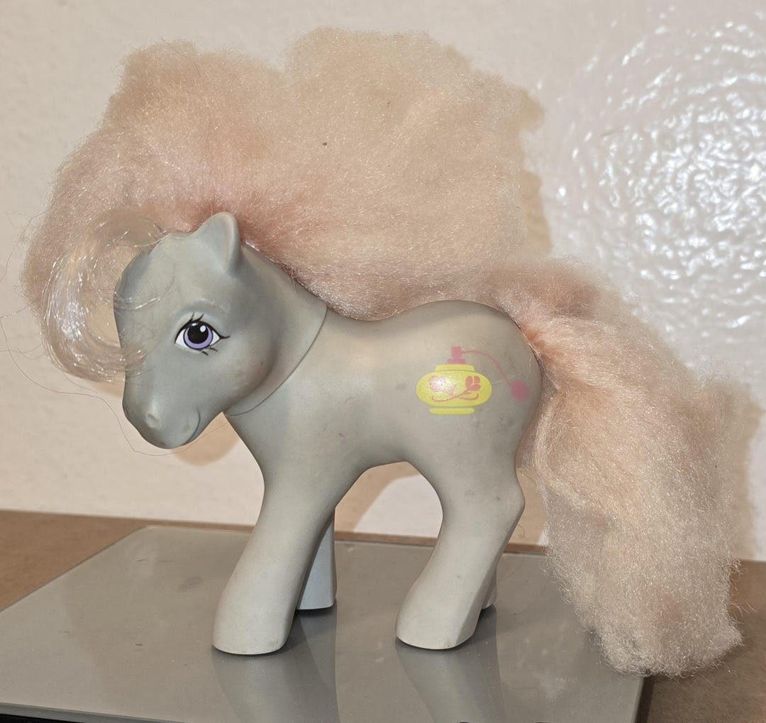 Vtg 1987 My Little Pony G1 Perfume Puff Dainty Dahlia Puffy Hair wear ...
