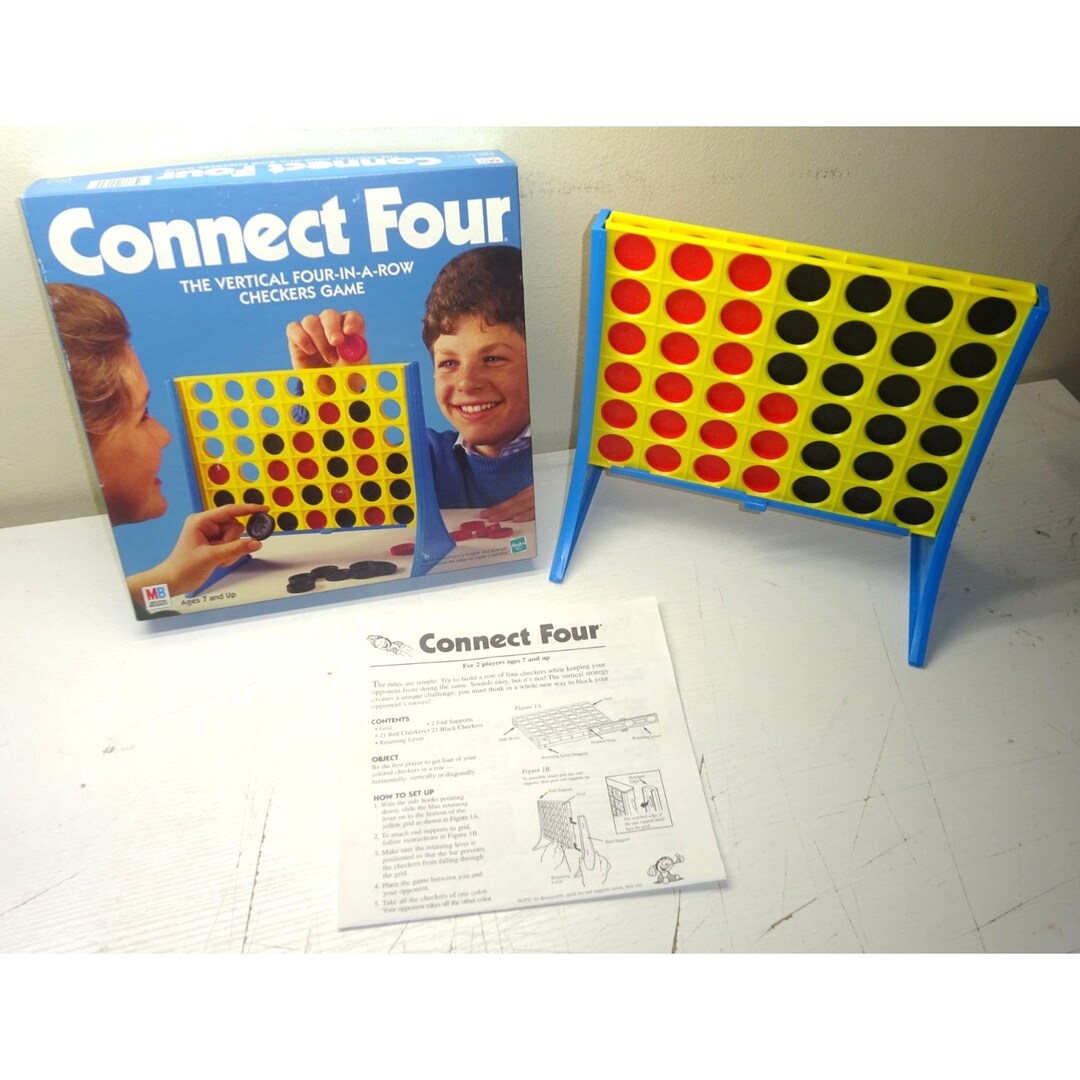 Connect Four Complete Boardgame 1998 Hasbro Milton Bradley - Etsy