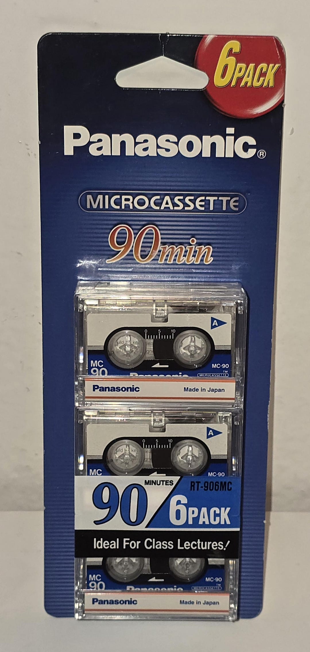 Panasonic Microcassette Tape 6-pack RT-906MC 90 Min Blank Tapes MC-90 ...