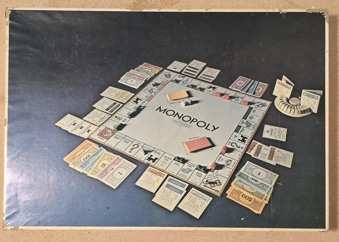 Vintage 1974 Monopoly Anniversary Edition Game 100% Complete by Parker ...
