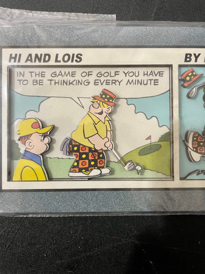 Hi and Lois Golf Comic Strip Desk Art Mort Walker & Dik Brown 3D Sealed ...