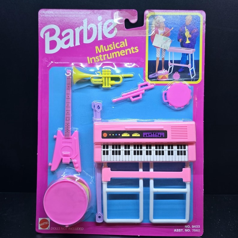 Mattel Barbie 1992 Vintage Barbie Musical Instruments Sealed #7562 NISB ...