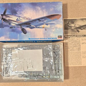 Messerschmitt Bf109g-6 'hartmann' in 1/48 by Hasegawa Vintage 1997 Model Kit - Etsy