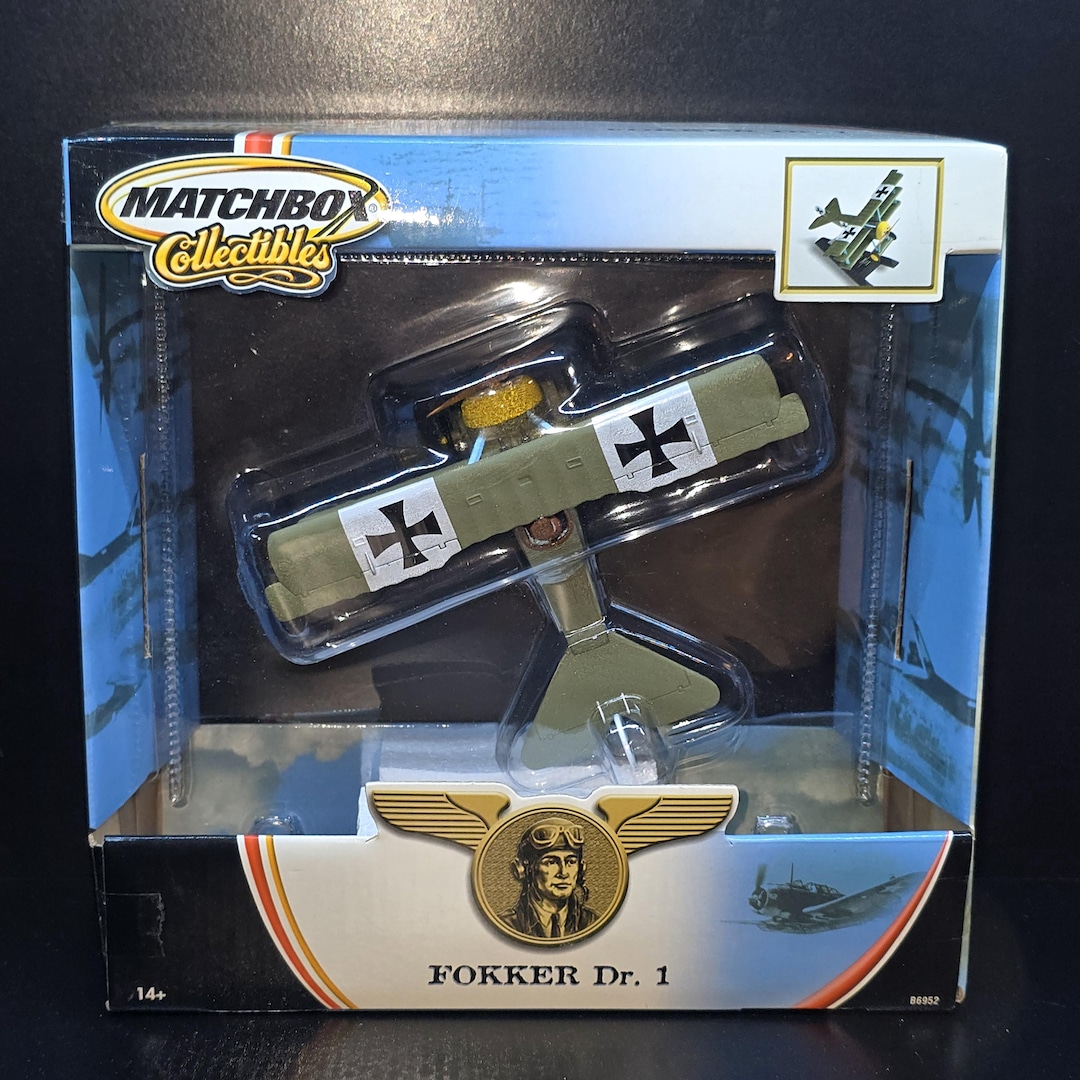 2003 Matchbox Collectibles Fokker Dr. 1 WW1 Fighter #B6952 Sealed 1:72 ...