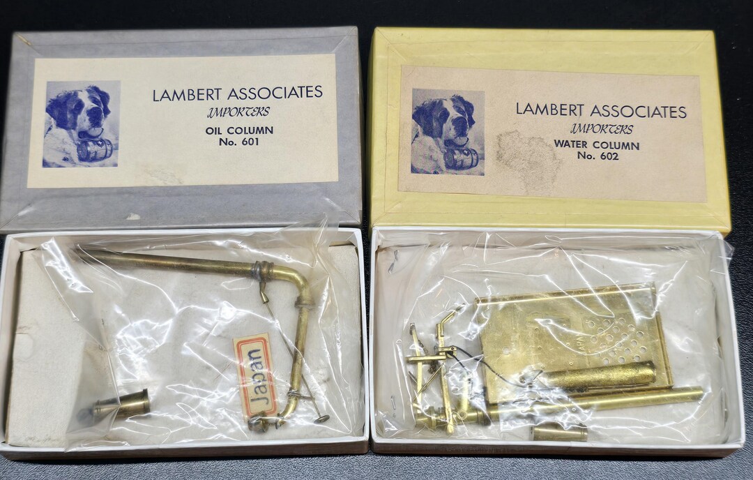 Vtg 1970s Brass HO Scale Oil Column #601 & Water Column #602 by Lambert ...