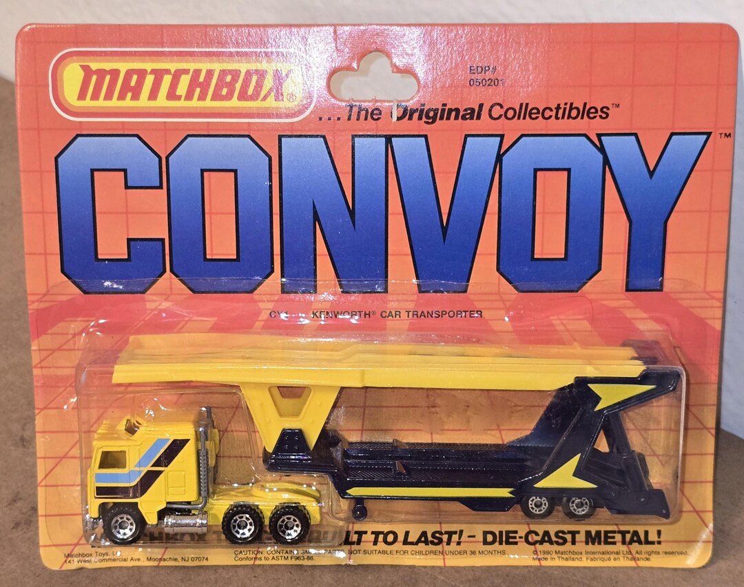 Vtg 1990 Matchbox Kenworth Truck Convoy Transporter W/ Trailer Scale 1: ...