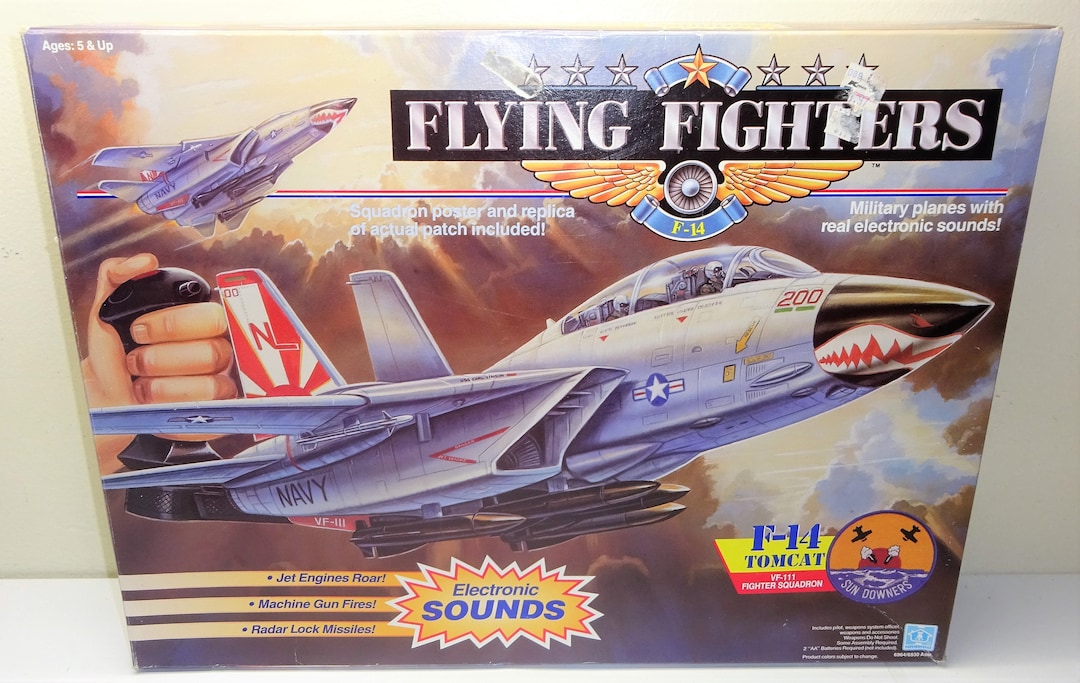 Rare 1989 Flying Fighters F-14 Tomcat VF-111 Sundowners Squadron Hasbro ...