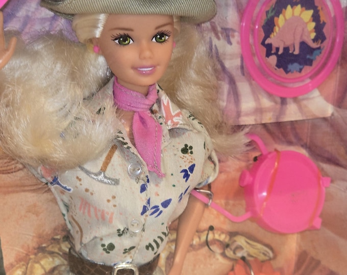 Vintage 1996 Paleontologist Barbie Doll Career Collection Dinosaurs NIB ...