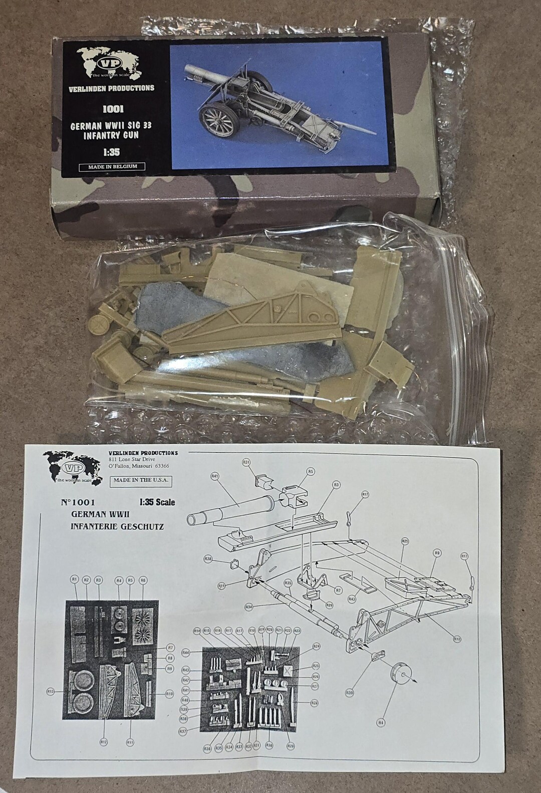 Verlinden - 15cm Sig 33 German Heavy Infantry Gun WWII - 1/35 - Kit ...