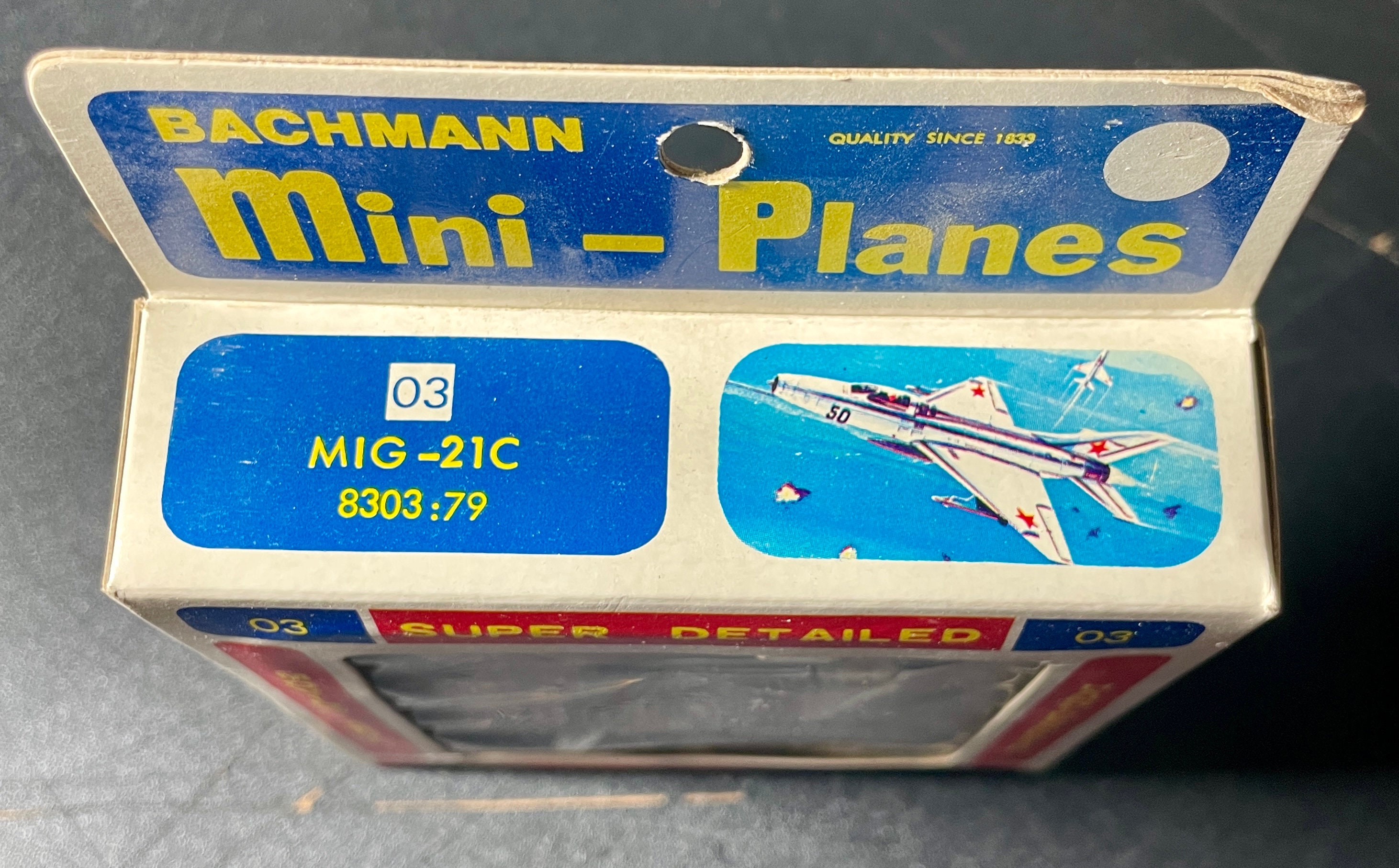 Vintage 1980 Bachmann Mini Planes Mig-21c 8303 W/ Original Box NIB - Etsy