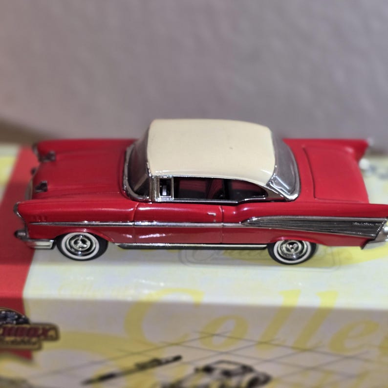 1957 Chevy Bel Air Dinky Matchbox Collectibles 1:43 Beautiful Cond Red ...