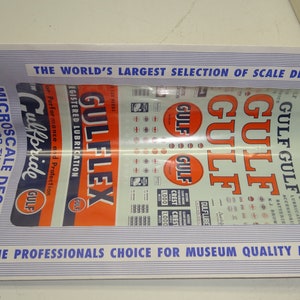 HO 1/87 Scale Gulf Deco Gas Station Model Structure Twin Whistle Sign ...