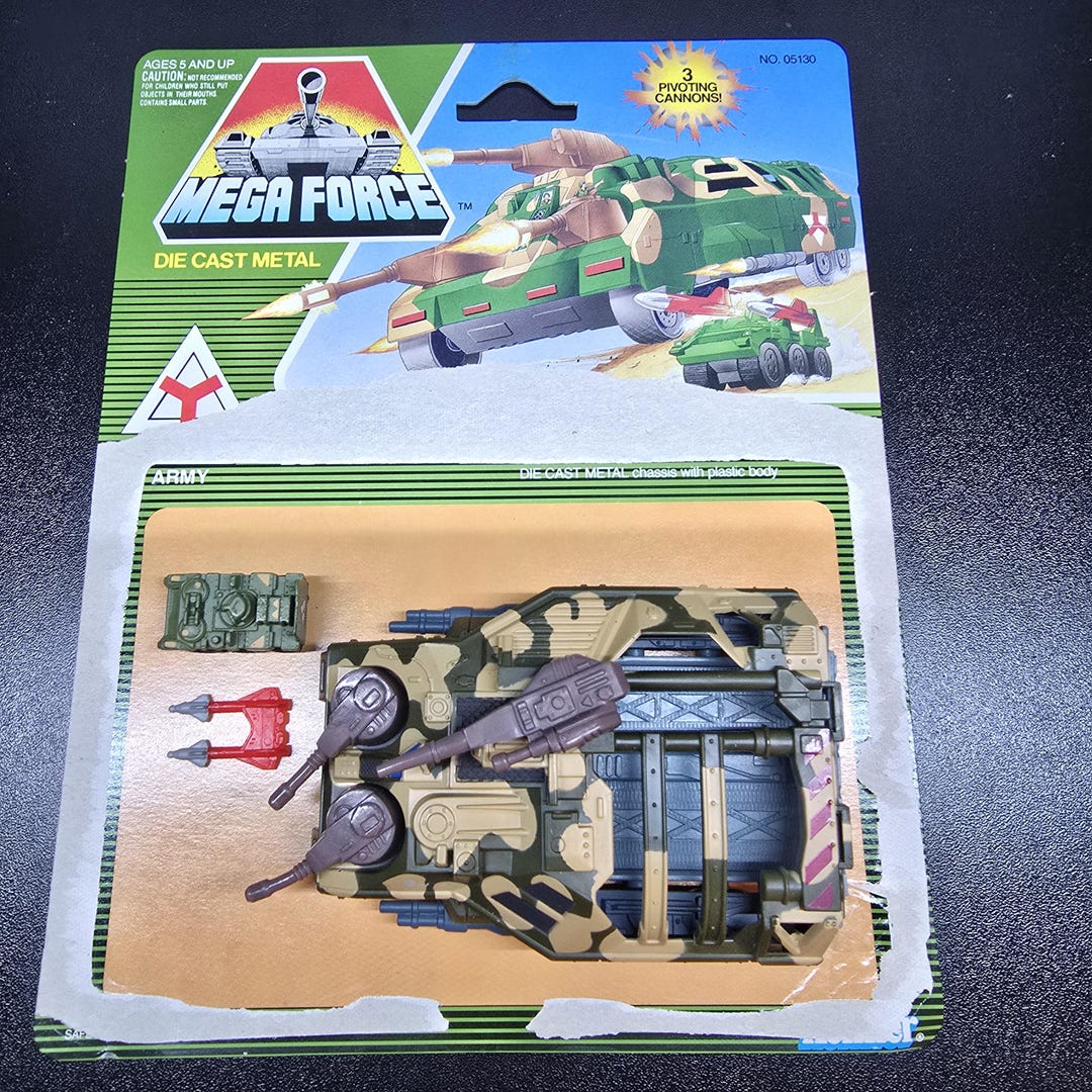 Vtg 1989 Mega Force Tar-traks Armored Transport Triax Army by Kenner W ...