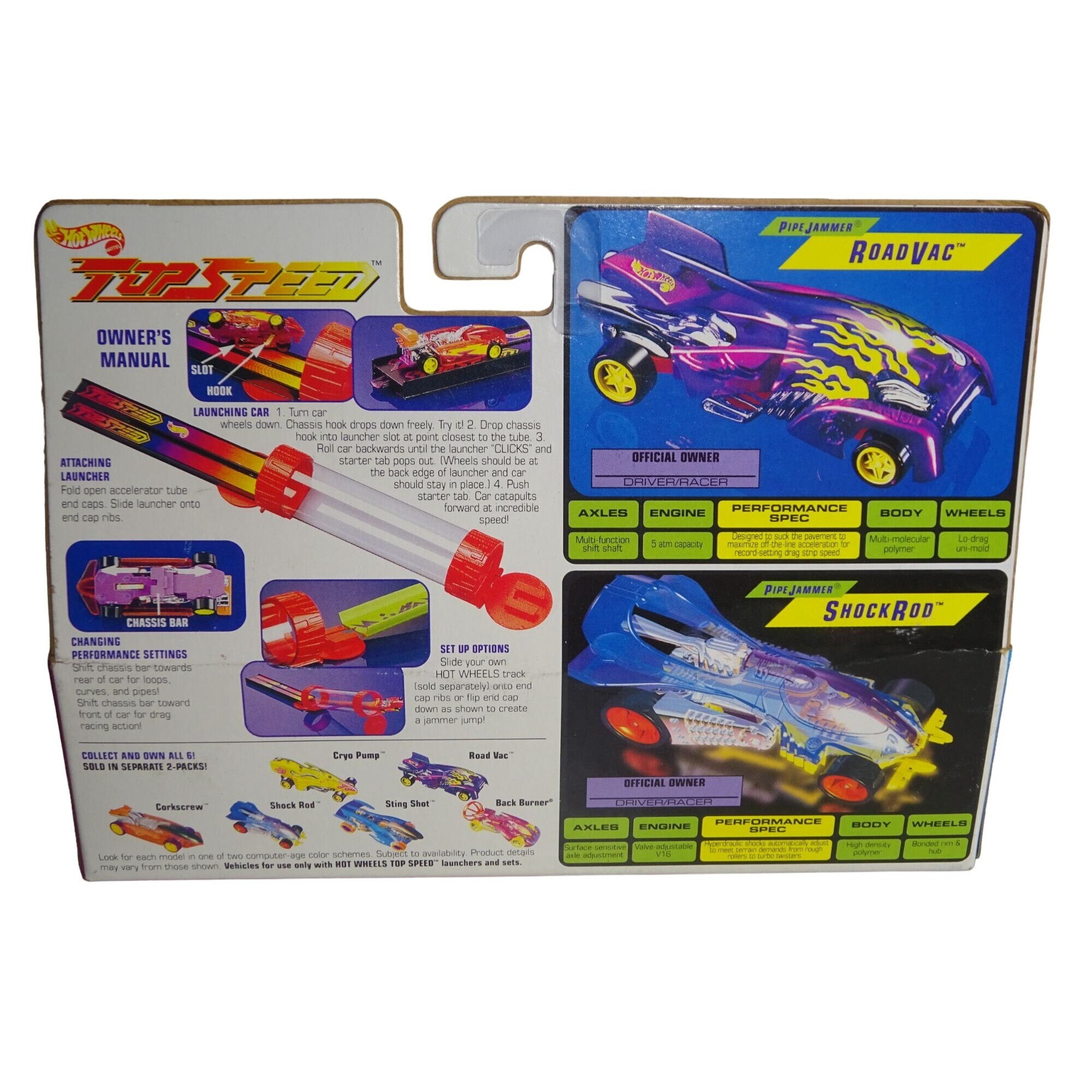 Hot Wheels Pipe Jammer Road Vac & Shock Rod Top Speed Set 12082 NISB ...