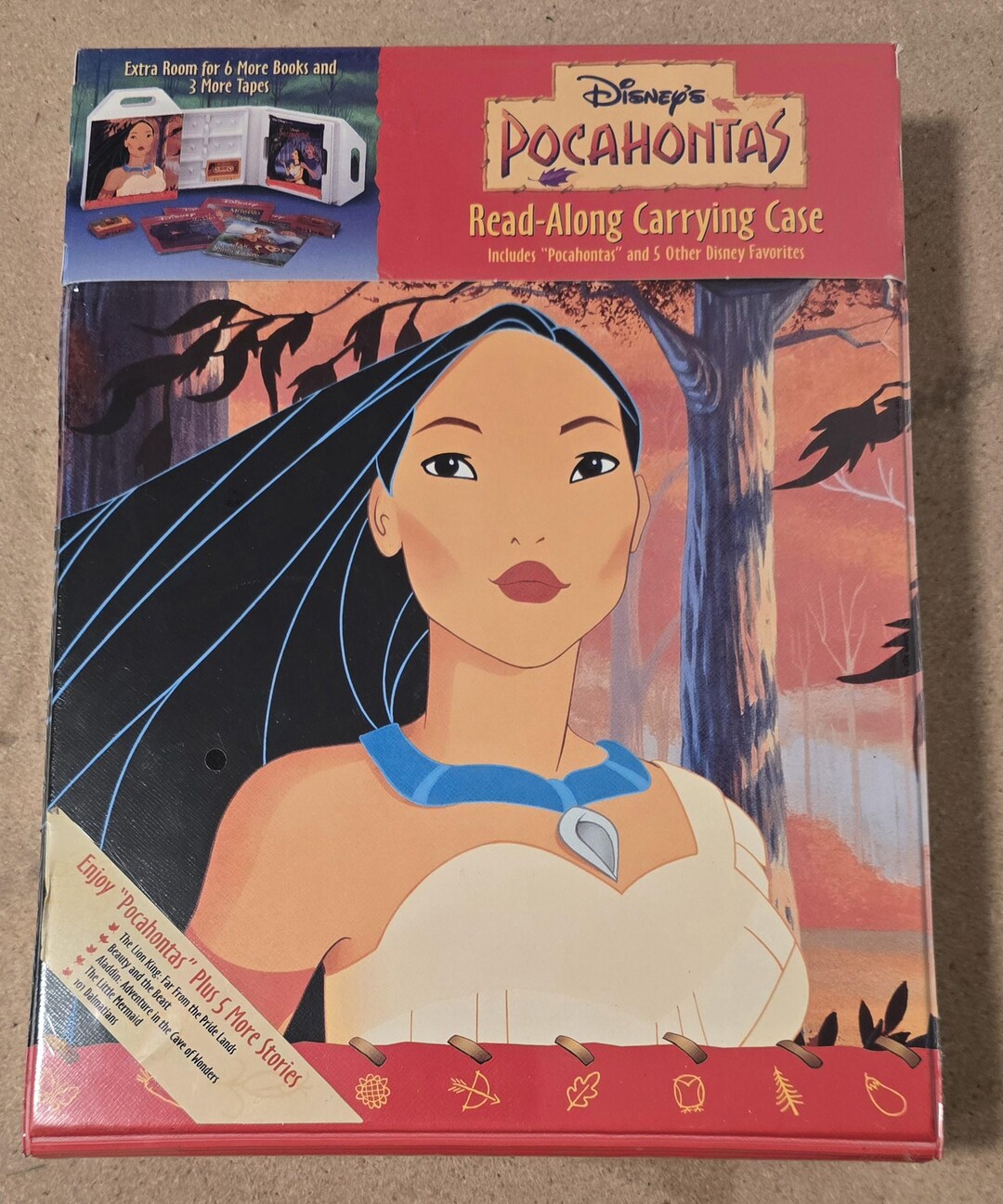 Vintage 1990s Disney's Pocahontas Read-along Carrying Case W/ 6 Books ...