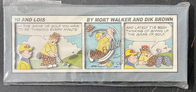 Hi and Lois Golf Comic Strip Desk Art Mort Walker & Dik Brown 3D Sealed ...